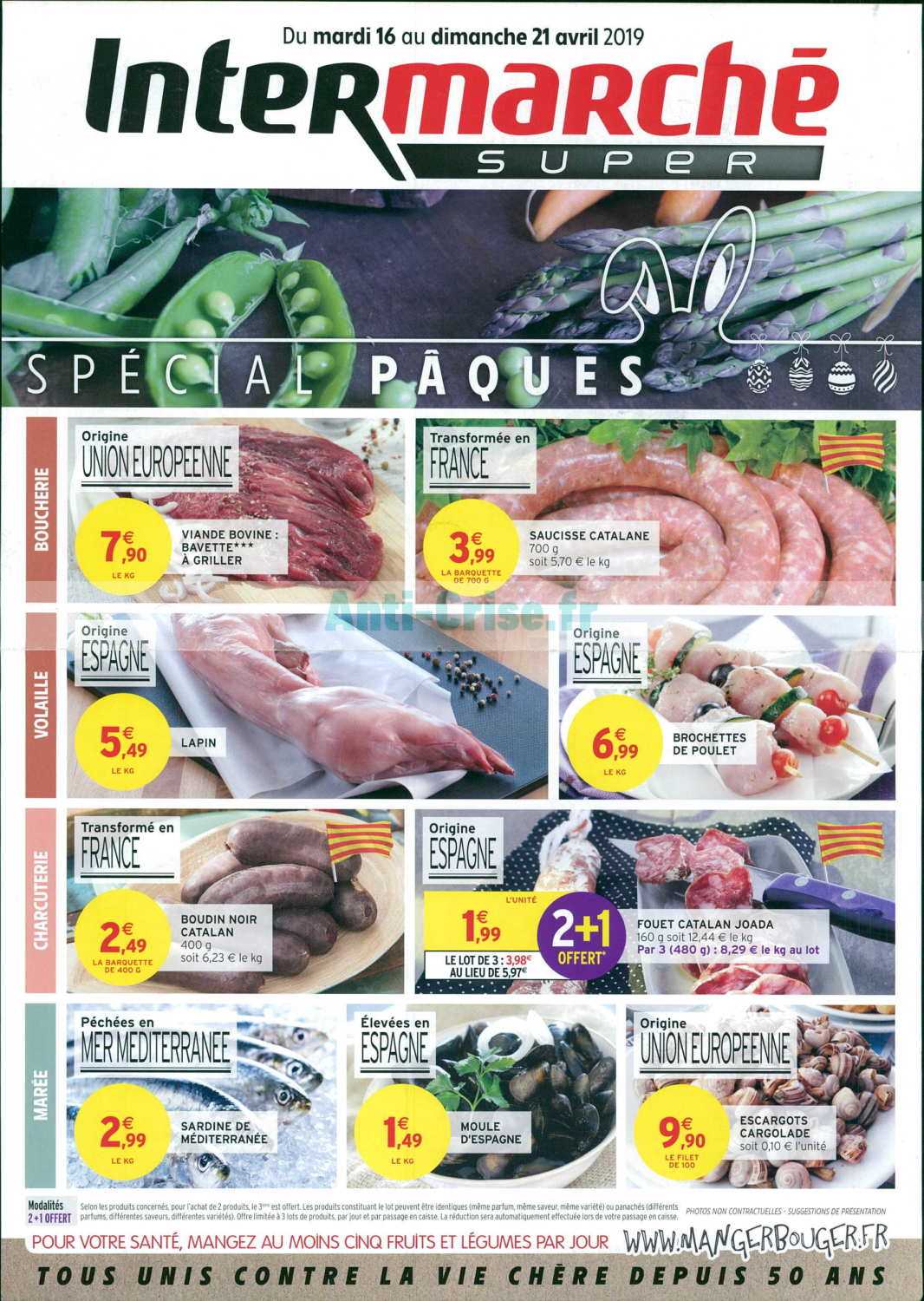 Anti-crise.fr | Catalogue Intermarché du 16 au 21 avril 2019 (Dept 66 ...