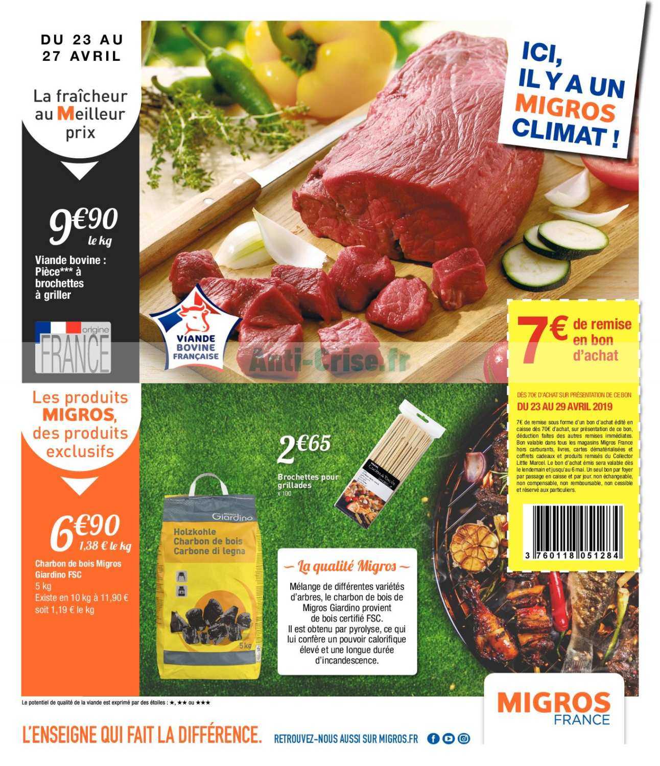 Anti-crise.fr | Catalogue Migros du 23 au 27 avril 2019 (Frais)MIGROS ...