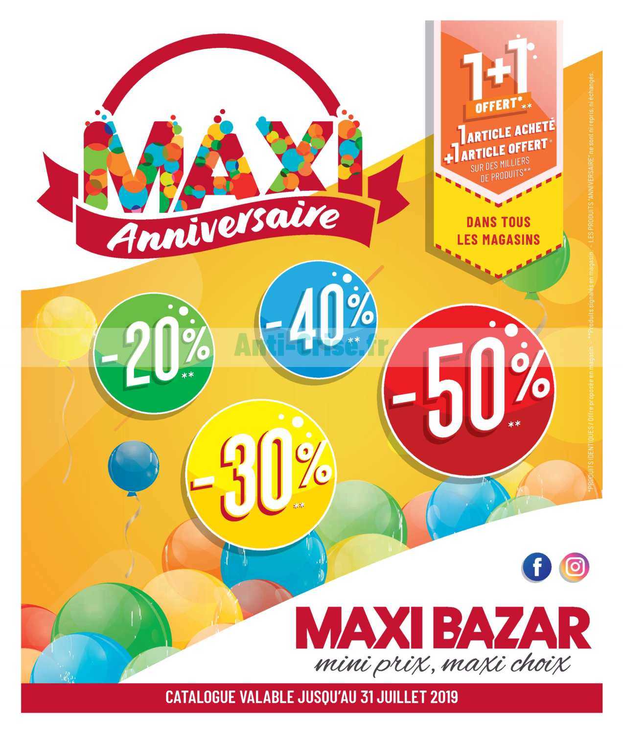 Anti-crise.fr | Catalogue Maxi Bazar du 20 juin au 31 juillet 2019MAXI ...