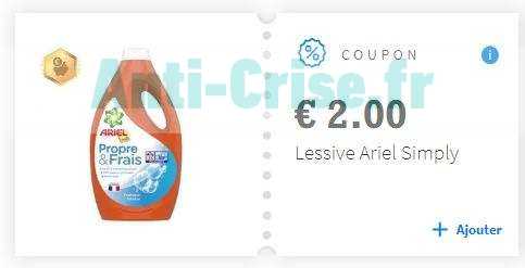 Anti-crise.fr | Ariel : 2 € de réduction jusqu’au 22/09/2019 (Bon de ...