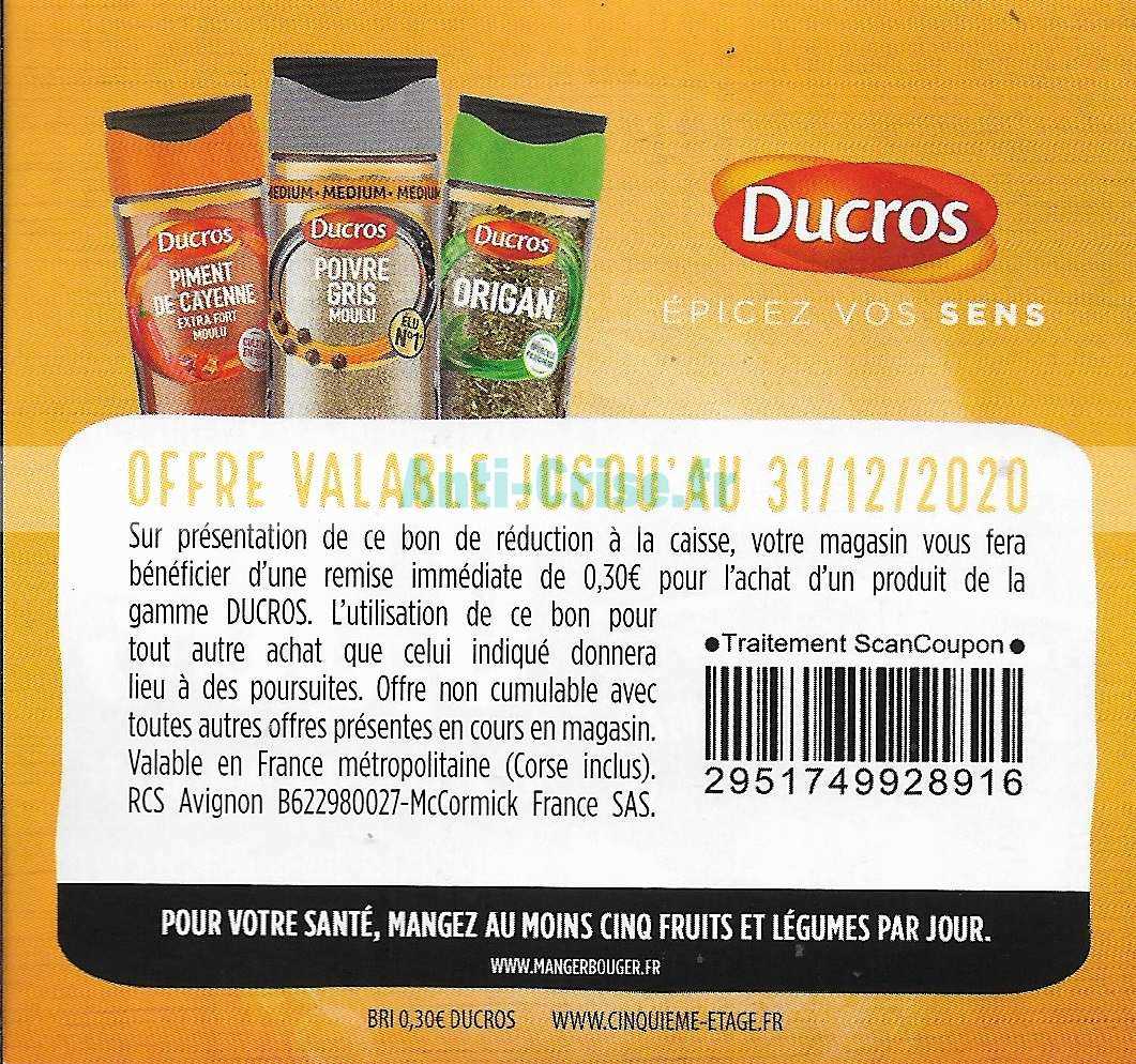 Anti-crise.fr | Ducros : 0.3 € de réduction jusqu’au 31/12/2020 (Bon de ...