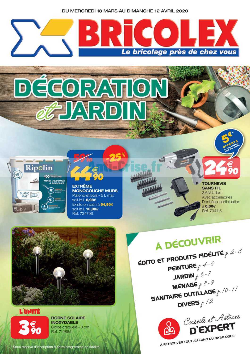 Anti-crise.fr | Catalogue Bricolex du 18 mars au 12 avril 2020BRICOLEX ...