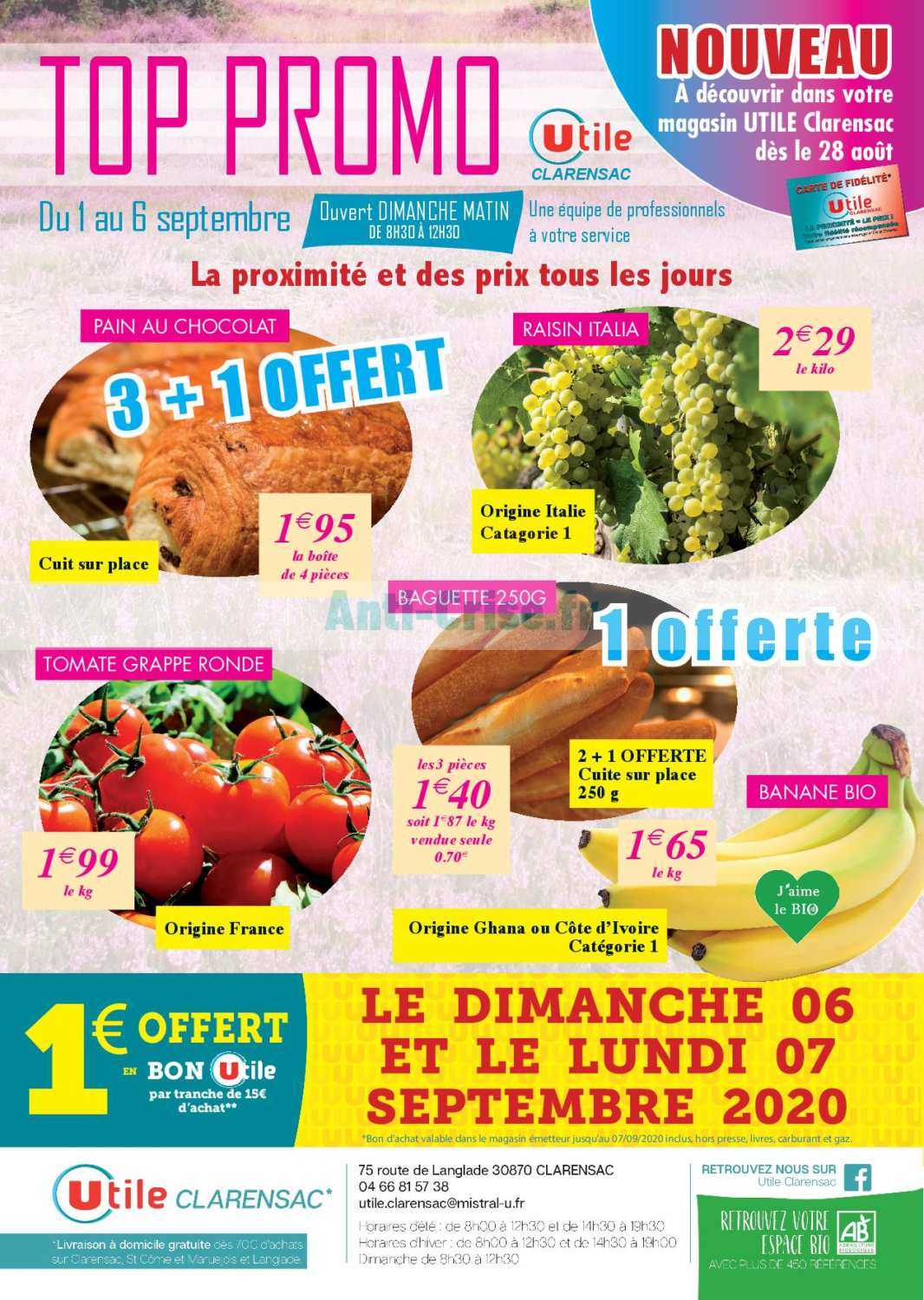 Anti-crise.fr | Catalogue Utile du 01 au 06 septembre 2020 (Clarensac ...