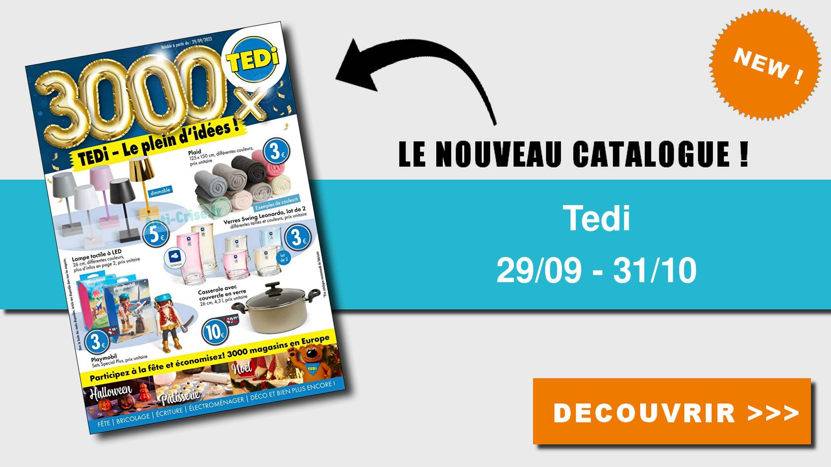 Anti-crise.fr | Catalogue Tedi du 29 septembre au 31 octobre 2023TEDI ...