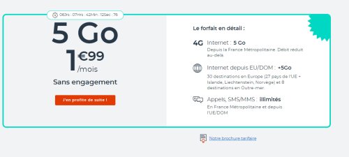 Anti-crise.fr | Forfait Mobile illimité 5Go à 1.99€ par mois avec cdiscountmobileForfait Mobile ...